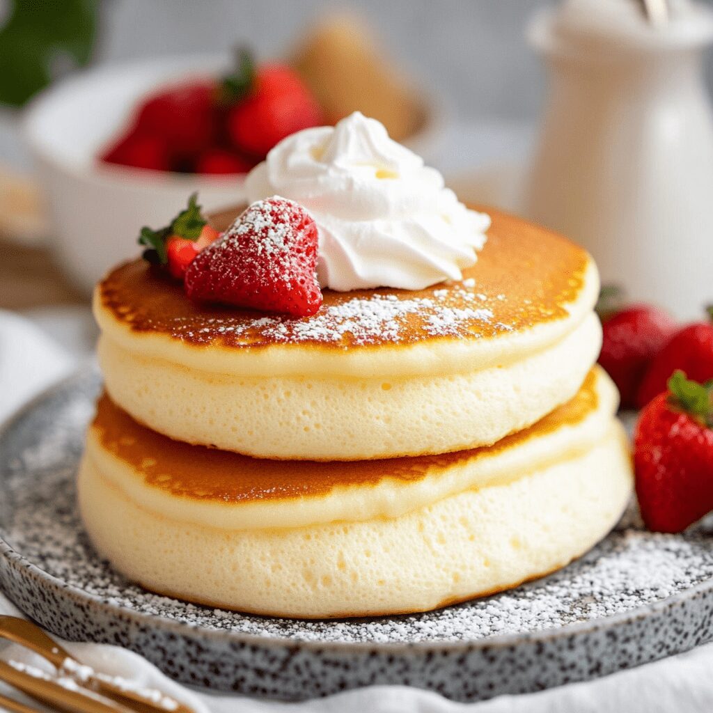 Fluffy Japanese Soufflé Pancakes
