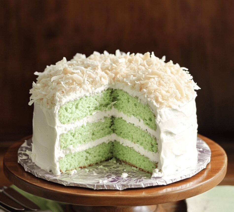 Pandan Coconut Cake Recipe