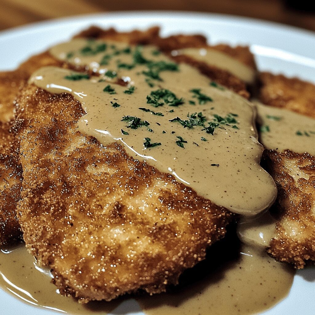 Pork Schnitzel with Dijon Gravy