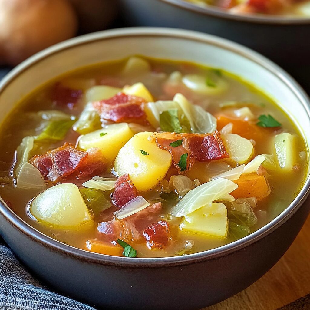 Irish Bacon, Cabbage, and Potato Soup