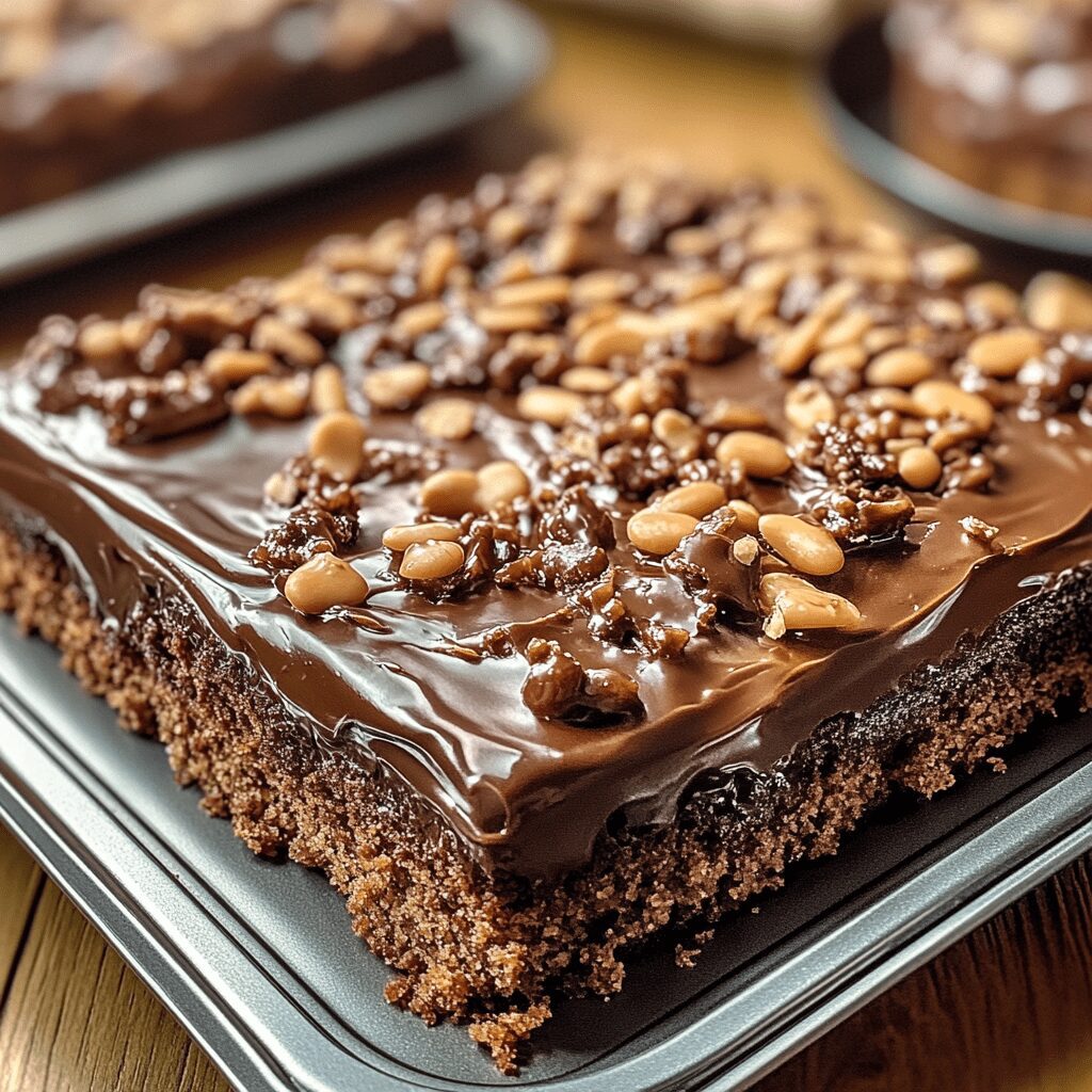 Easy Texas Turtle Sheet Cake