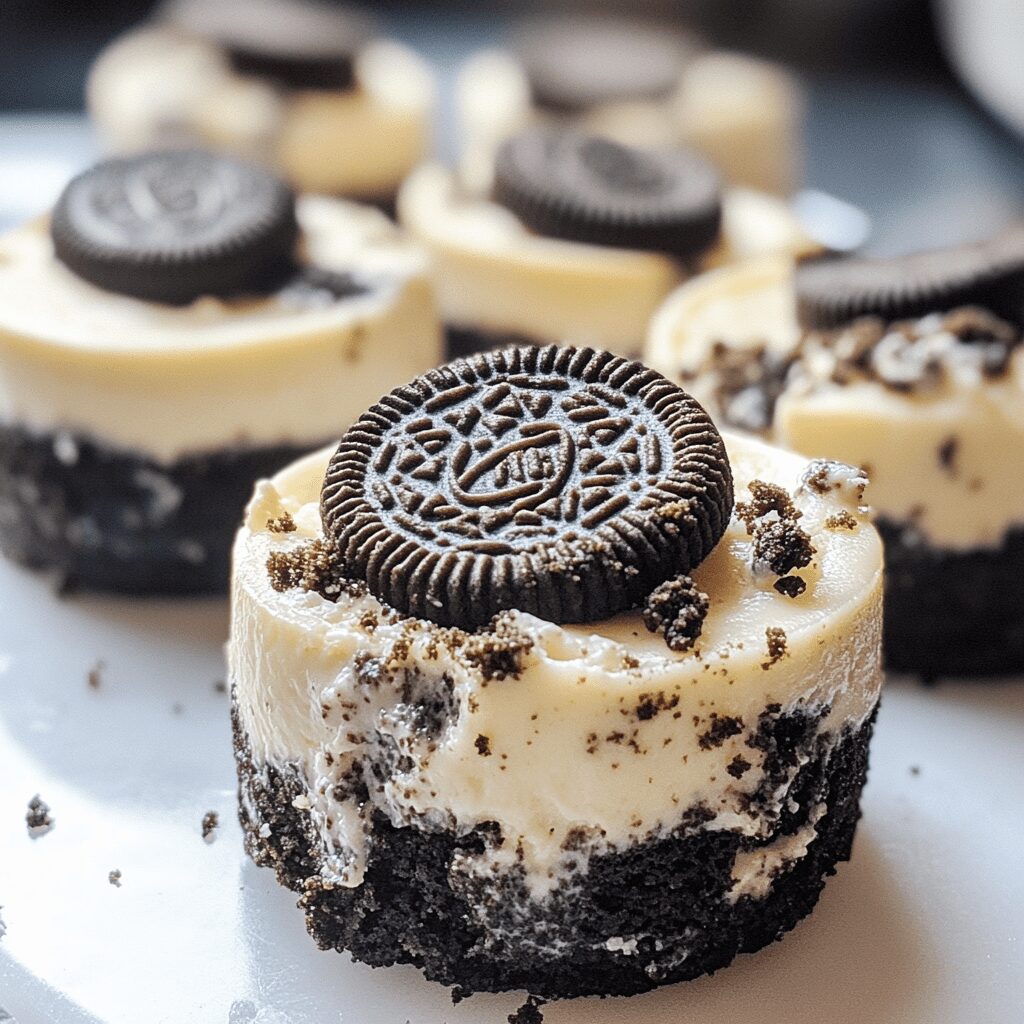 Mini Oreo Cheesecakes: Bite-Sized Sweetness with a Cookie Crunch