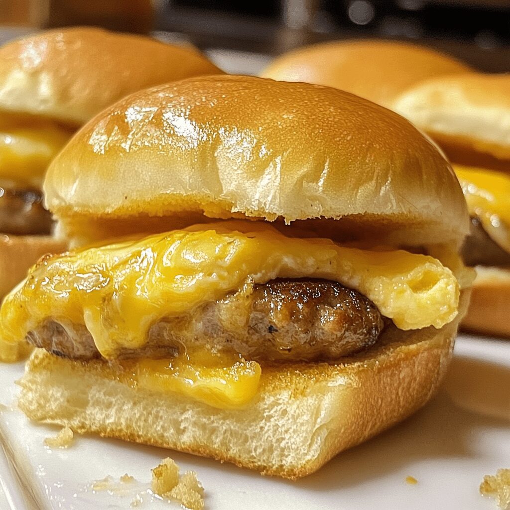 Sausage, Egg, and Cheese Breakfast Sliders