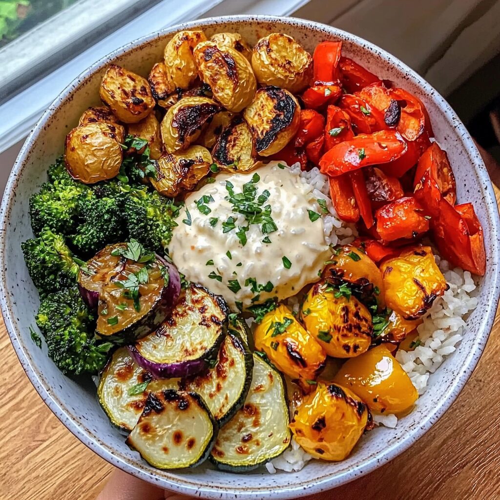 Roasted Vegetable Rice Bowl