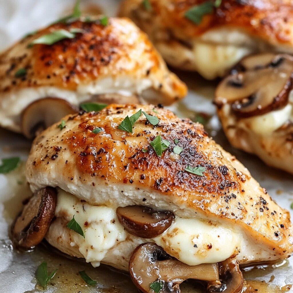 Mushroom Stuffed Chicken Breast