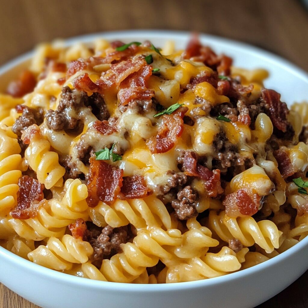 Loaded Bacon Cheeseburger Pasta