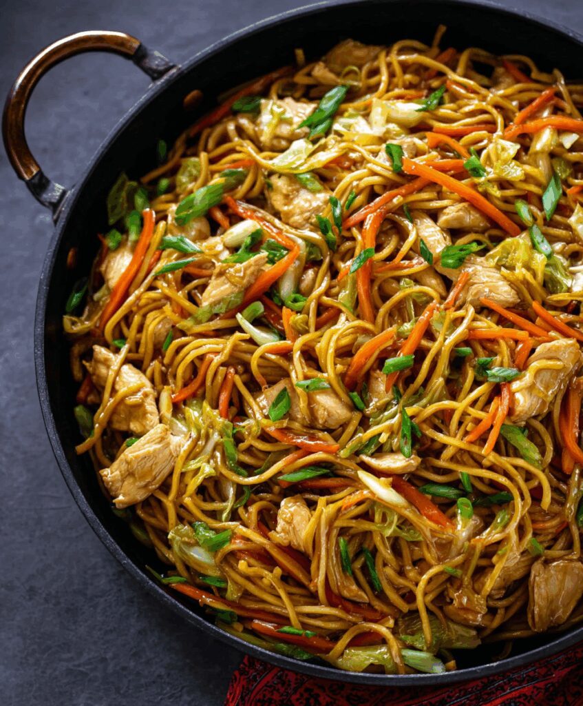 Chicken Chow Mein with the Best Chow Mein Sauce