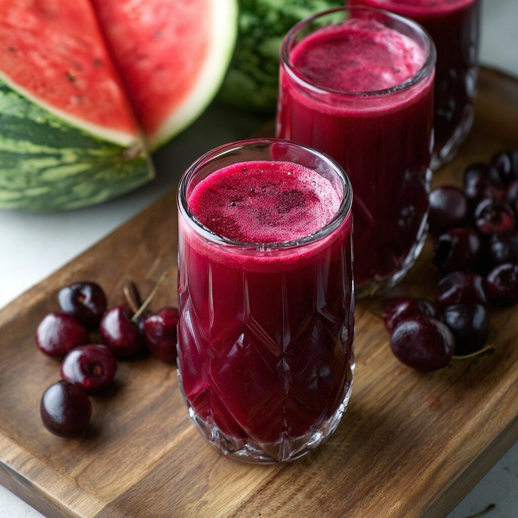 Watermelon Cherry Berry Beet Juice