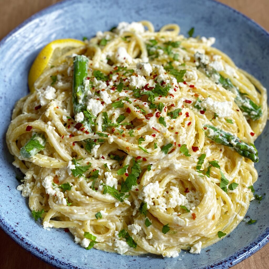 Creamy Lemon Feta Pasta Recipe