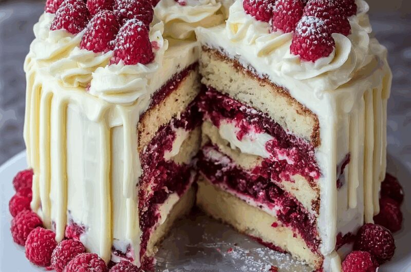 White Chocolate Raspberry Dream Cake Recipe