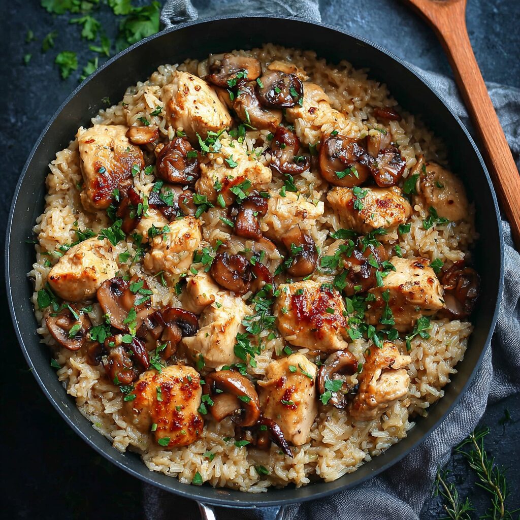 One Pot Chicken & Mushroom Rice