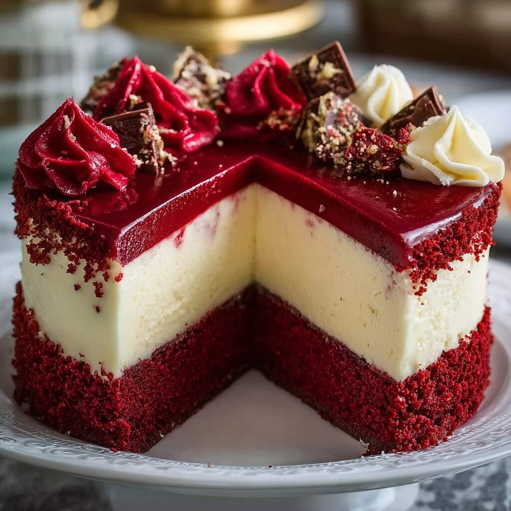 Delightful Red Velvet Cheesecake