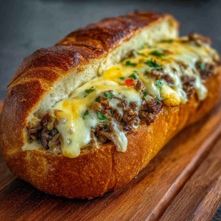 Cheesesteak-Stuffed Garlic Loaf