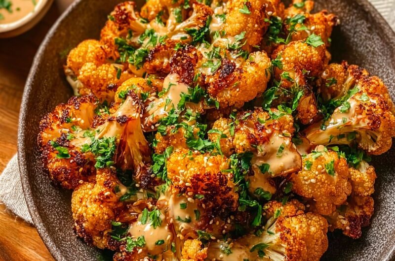 Moroccan Cauliflower with Tahini-Honey