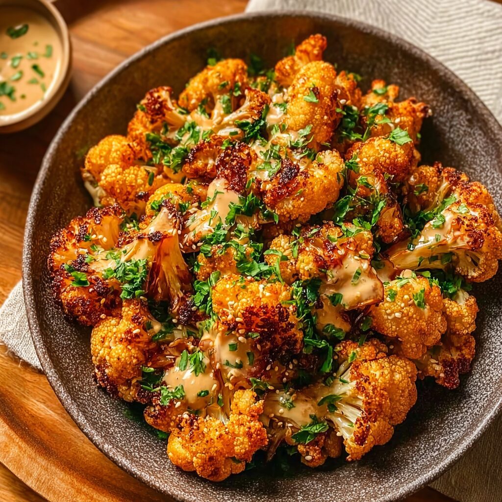 Moroccan Cauliflower with Tahini-Honey